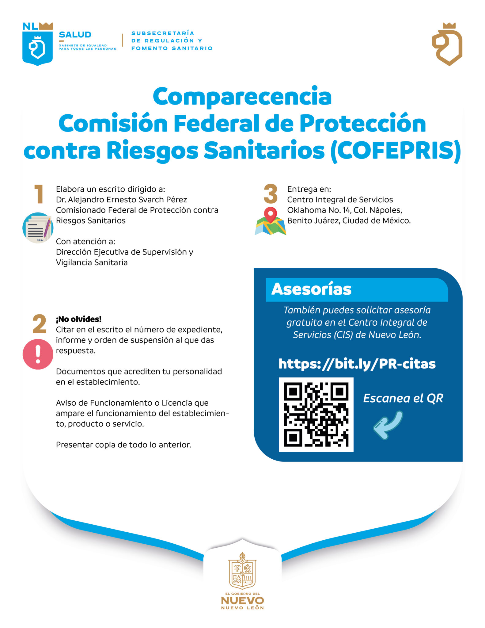 Guía de comparecencia COFEPRIS – Subsecretaría de Regulación y Fomento ...